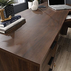 Sauder 426914 Englewood L-Desk, Spiced Mahogany™ Finish