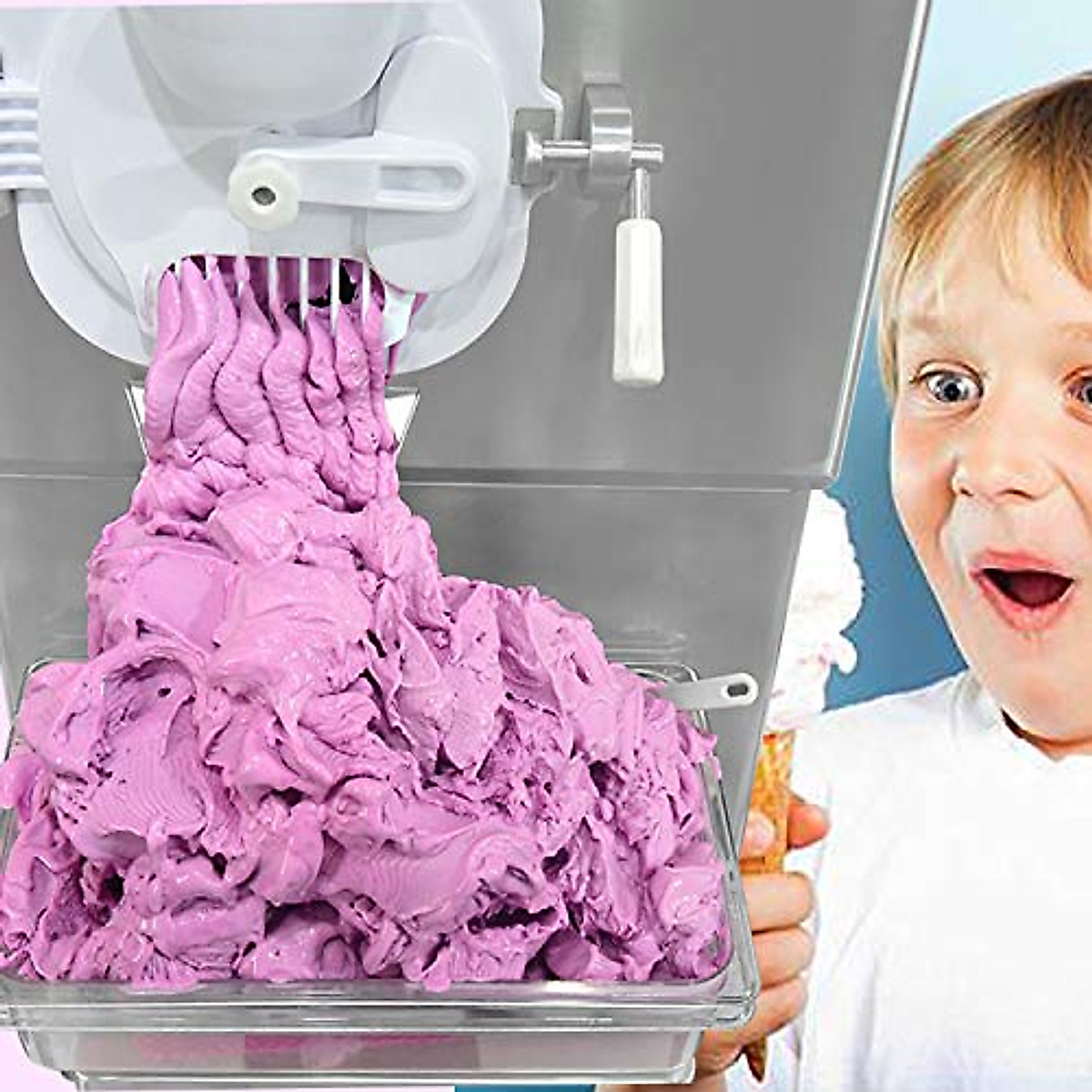 Kolice Commercial Bravo Italy Gelato Hard Ice Cream Machine, Italian Water Ice Machine, Street Food Machine- ETL Certificate, High Production: 23-27gallon/hour