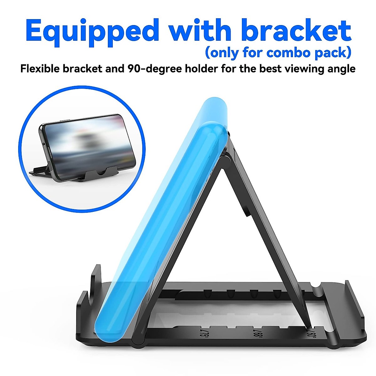 Zyyini Gaming Keyboard Mouse Holder,Converter with Fast Charge Interface, Support 5V/2A Output, RGB Gradient USB One Handed for Android, for OS Below 13.4(Mix SE Automatic Pressure Gun Set)