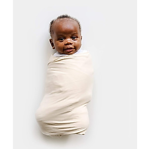 snuggle me Swaddle | Organic Cotton Swaddle Blanket, Soft Stretch, 47 x 47 inches | Natural