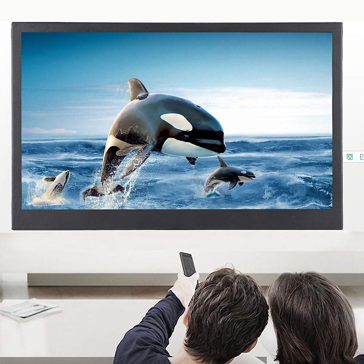 ASHATA Portable Monitor, 13.3 inch 1920x1080 FHD HDR Display with Bracket, Gaming Monitor for PS3 Switch/for 360, Micro and 3.5mm Port, DC 12V or Micro USB 5V Power