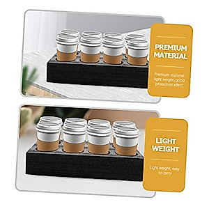 Alipis 3pcs Cup Holder Car Accessory Automobile Accessories Car Tray Car Food Tray Takeout Packing Supply Reusable Drink Carrier Tray for Car Tea Coffee Cup Pearl Cotton Bracket re-usable