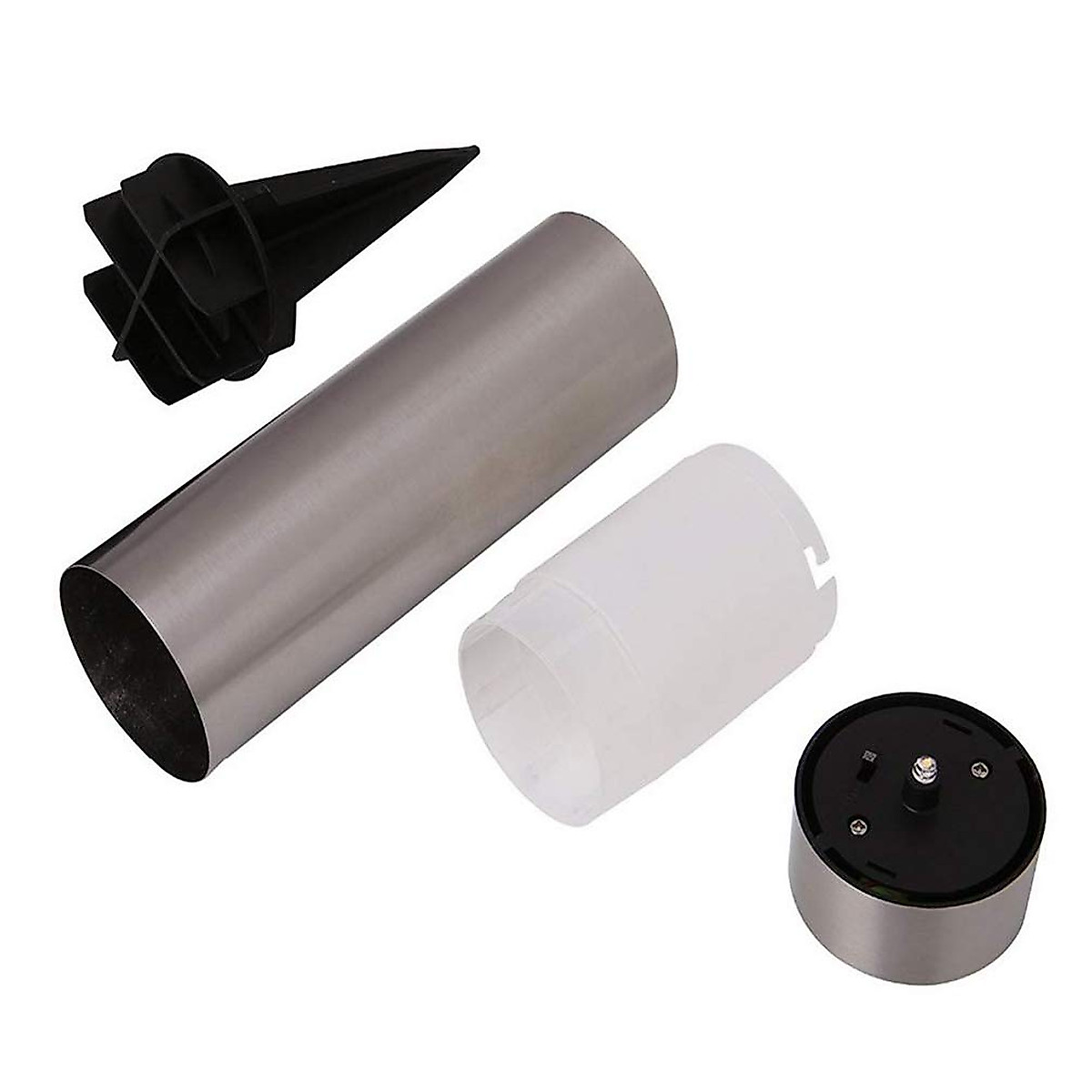 Solar Bollard Lights Outdoor - 6 Pack Stainless Steel Warm White LED Landscape Lights Waterproof Decorative Lighting for Backyard Lawn Patio