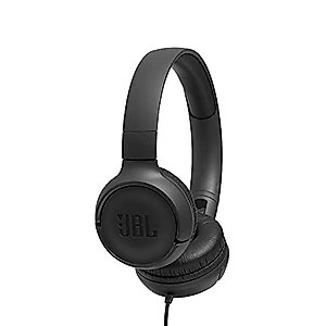 JBL TUNE 500 Wired On-Ear Headphones with One-Button Remote/Mic - Black (Renewed)