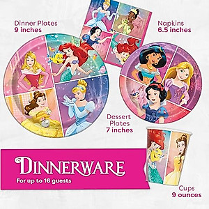 Disney Princess Birthday Decorations Set | Disney Princess Birthday Party Supplies | Disney Princess Party Decorations | Disney Princess Party Supplies Featuring Tiana, Cinderella, Beauty and the