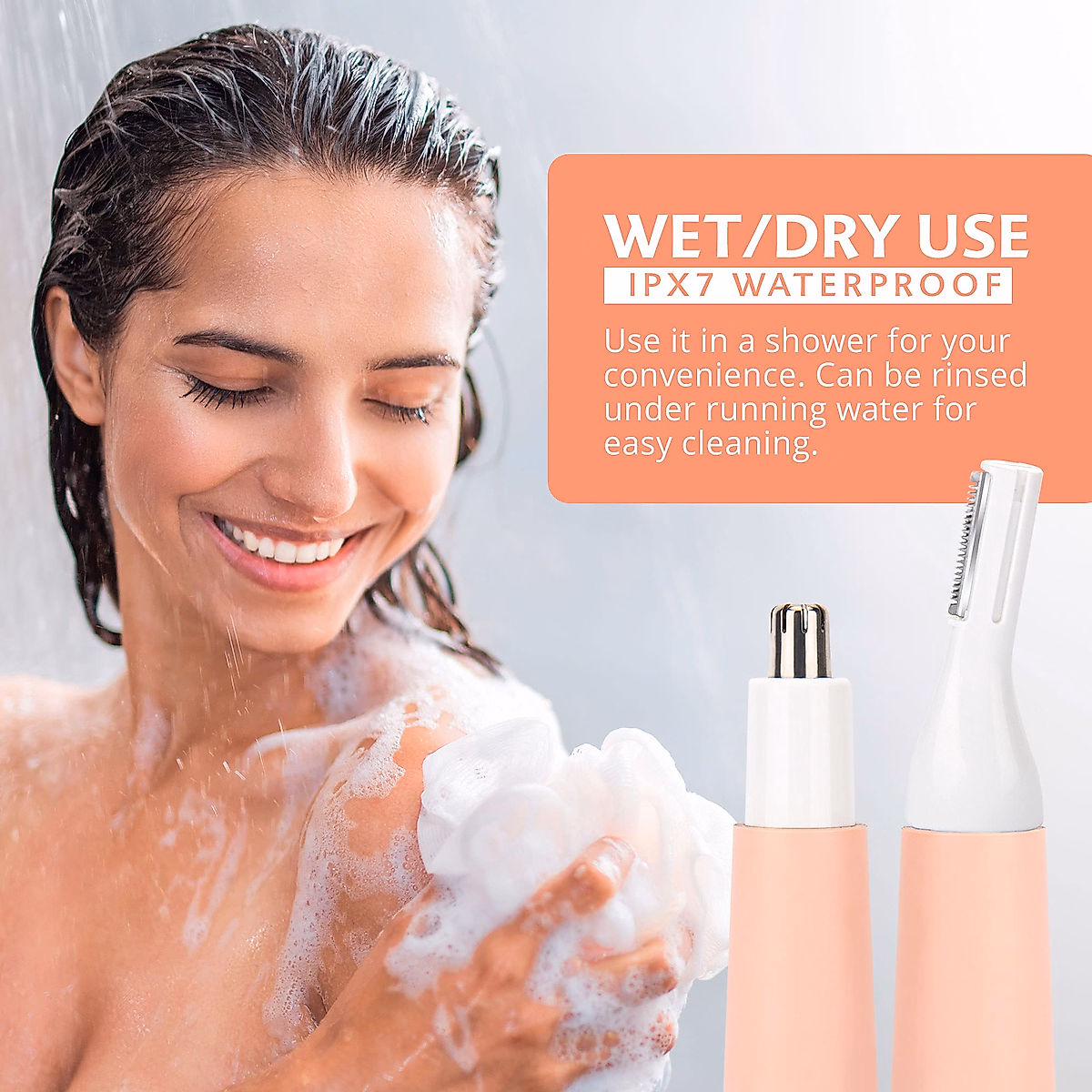 VG VOGCREST Eyebrow Trimmer & Nose Hair Trimmer for Women, Precision Lady’s Clipper for Nose Eyebrow Ear Body Hair Removal, Painless IPX7 Waterproof Rechargeable Cordless Electric Razor or Shaver