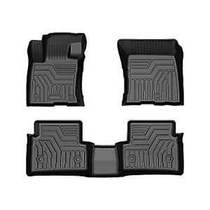 Mixsuper Custom Fit Floor Mats for Ford Bronco Sport 2024 2023 2022 2021, All Weather Floor Liners Front and Rear Row Set Black