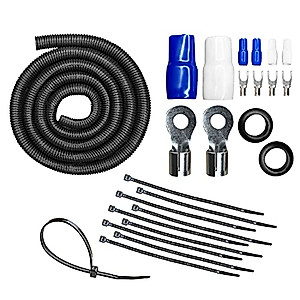 CT Sounds 1/0 Gauge OFC Complete Amp Wiring Install Kit, AMPKIT-0GA-ELITE