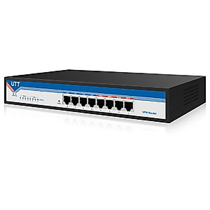 UTT ER520 4 WAN Ports Router with 4 100M WAN Ports 4 100M LAN Ports, Wired VPN Router with Load Balance & Failover, IPSec and PPTP VPN, Access Control, for Home and Small Business