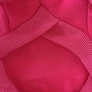 Izefia Dog Hoodie Dog Hoodies Clothes Apparel Fleece Dog Sweater Winter Sweatshirt Warm Cotton Loop Basic Dog Hoodie for Small Dog Puppy Cat Magenta XXL