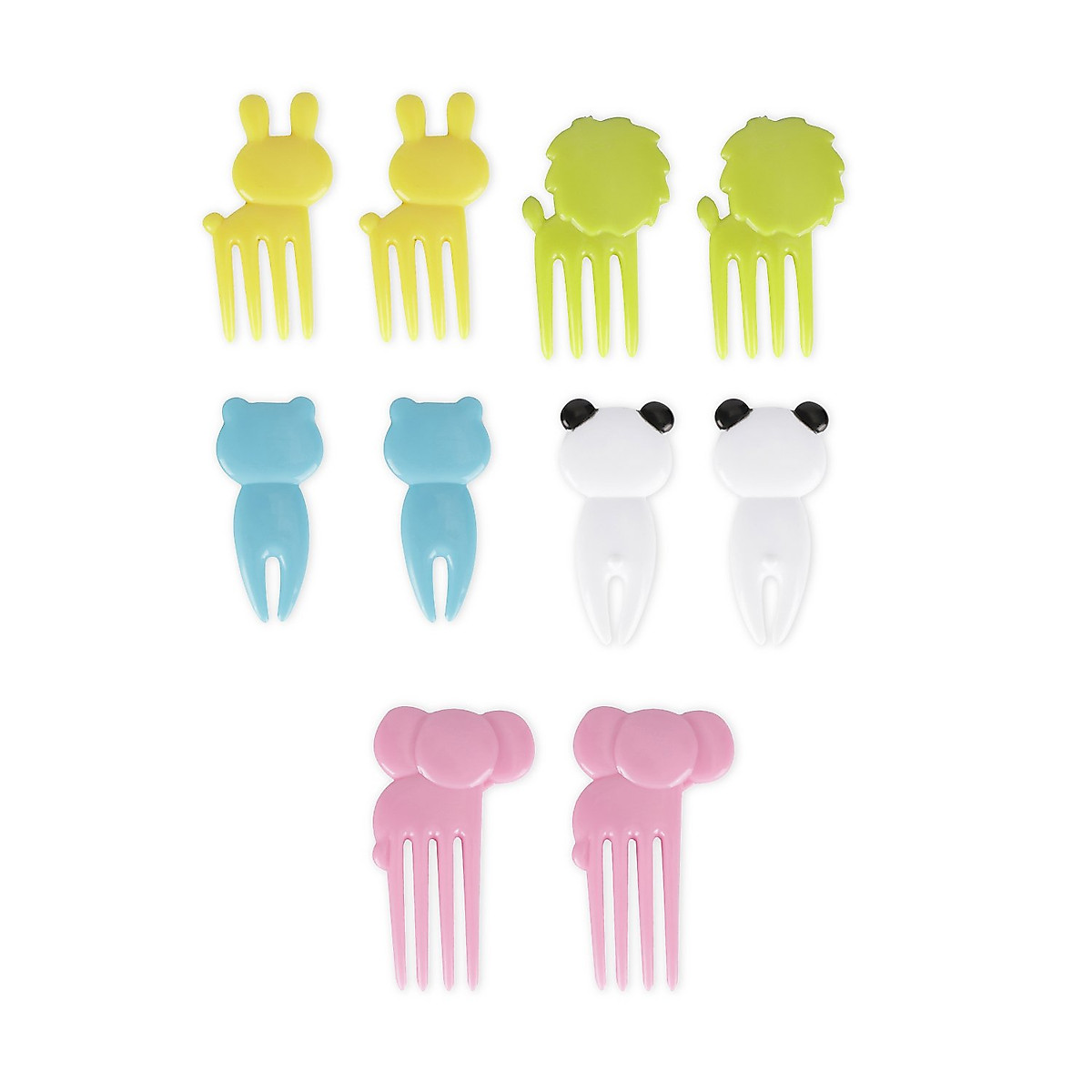 Liangxiang Cute Cartoon Animal Food Fruit Picks Forks Bento Box Lunch Box Decor Pack of 10/8 PCS (Style 1)
