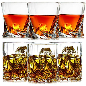 Gifts for Men,Whiskey Glasses,Old Fashioned Whiskey Glass Set of 6 Whiskey Glasses,Whiskey Gifts for Men Scotch Lovers,Style Glassware for Bourbon,Rum Glasses,Bar Whiskey Glasses