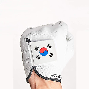 GOLFSKIN Golf Gloves for Women Korean Flag Design (Large)