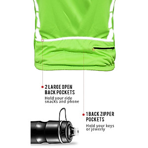 ReflecToes High Visibility Cycling Jersey - Reflective Hi-Viz Cycling Shirt Men and Women Yellow