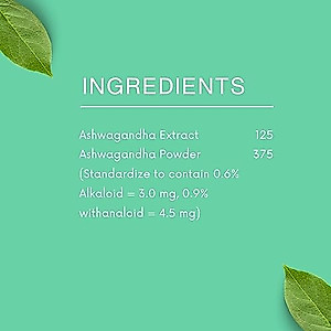 Ashwagandha Tablets - Muscle Strength & Vitality | Streas Relief | Ayurvedic Medicine for Stamina & Performance and Better Slip, 60 Tablets, 500mg