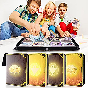 JoyHood Trading Card Binder for YuGiOh Cards, TCG Card Folder Album Books Case with Zipper Fits PM MTG YGO, Holds Up to 400 Cards, Gifts for Boys/Girls (Exodia)