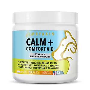 Calming Chews for Dogs - Dog Calming Treats - Calming Aid Dog Supplement - Helps with Dog Anxiety Relief, Separation, Barking, Stress Relief - Natural Calming Relaxer for Aggressive Behavior