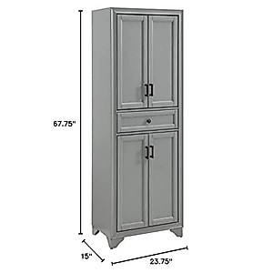 Crosley Furniture Tara Pantry, Distressed Gray