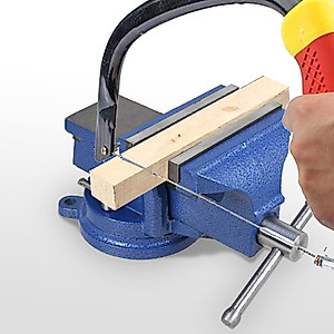 5" Heavy Duty Bench Vise with Anvil Swivel Table Top Clamp Locking Base