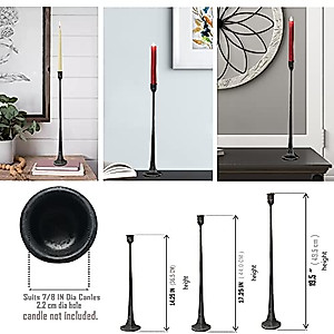 Iron Taper Candle Holder - Decorative Candle Stand - Candlestick Holder for Wedding, Dinning, Party, Set 3
