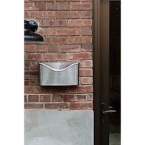 Umbra 460322-592 Postino Wall-Mount Mailbox, Stainless Steel