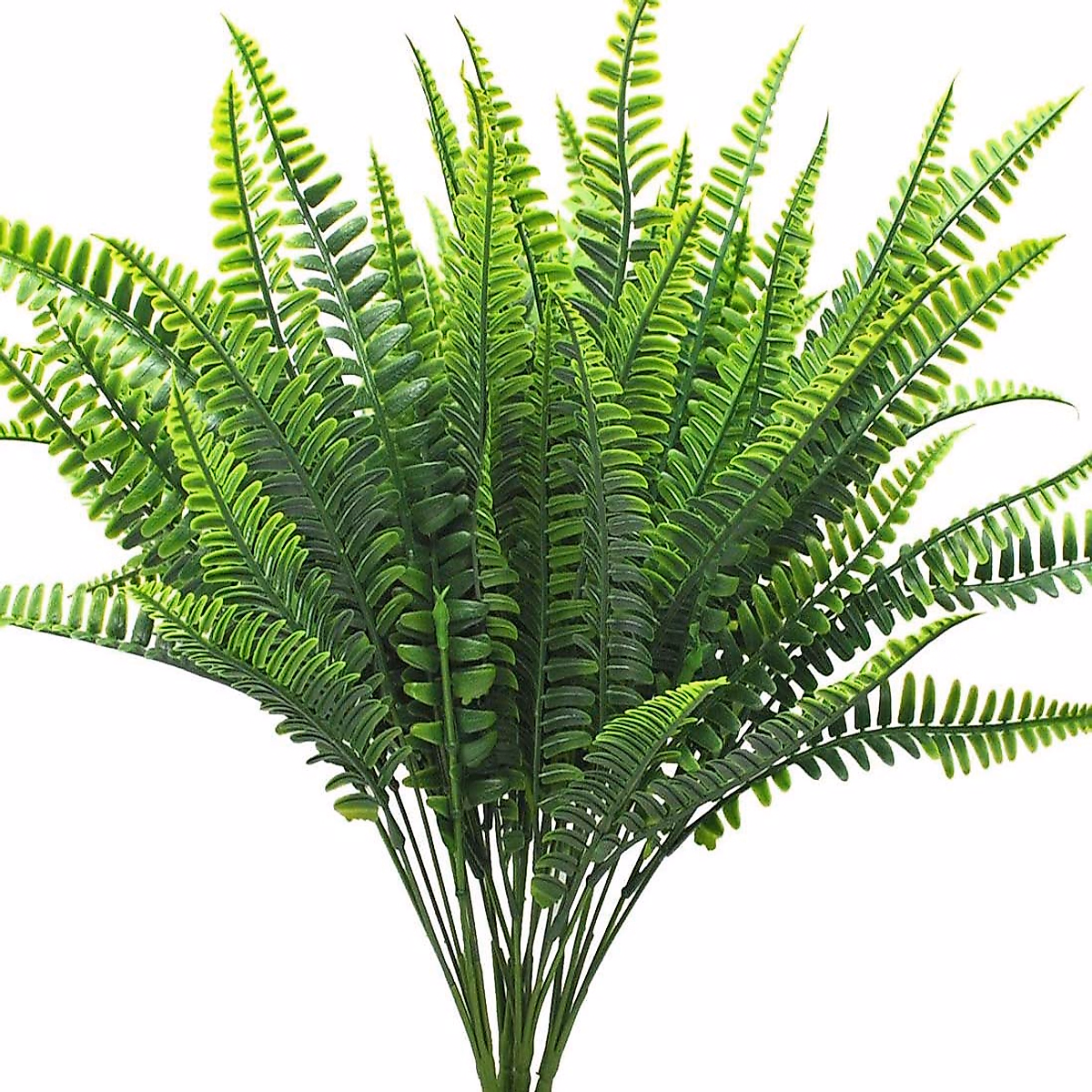 Bird Fiy 4Pcs Artificial Boston Fern Bush Plant Shrubs Greenery Bushes Indoor Outside Home Garden Office Verandah Wedding Decor