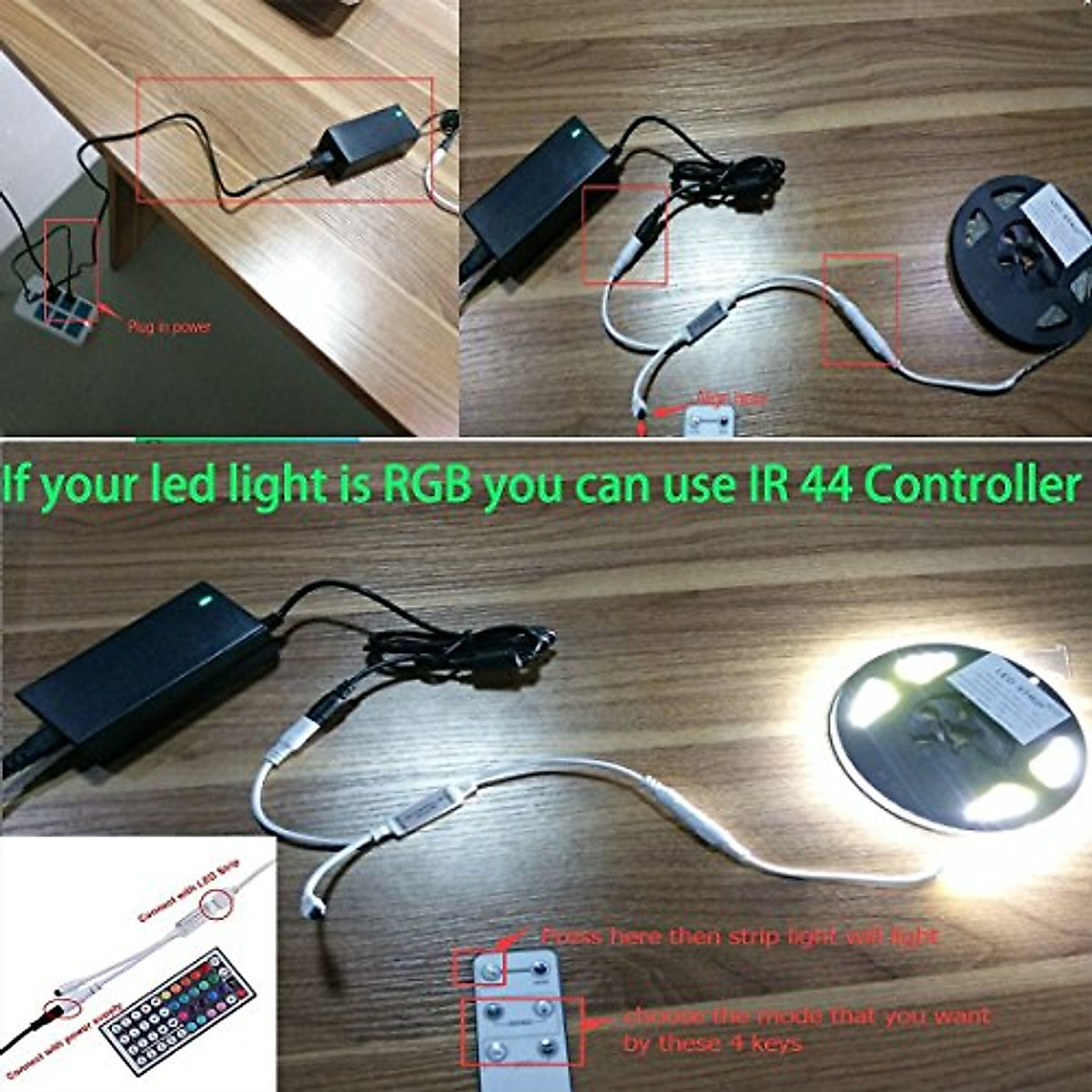 LEDMO 3 Pack LED Power Supply, Transformers,LED Adapter, 12V, 5A Max, 60 Watt Max, for LED Strip Light