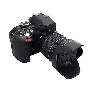 JJC HB-N106 Reversible Dedicated Lens Hood Shade for Nikon AF-P DX 18-55mm f/3.5-5.6G VR, AF-P DX 18-55mm f/3.5-5.6G Lens on Nikon D3500 D3400 D5600 D7500 Camera (NOT for Older Nikon 18-55mm Lens)