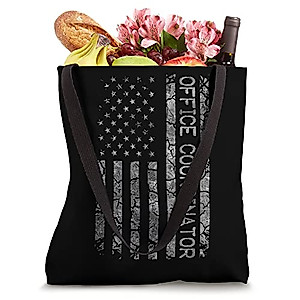 Funny Job Title Worker American Flag Office Coordinator Tote Bag