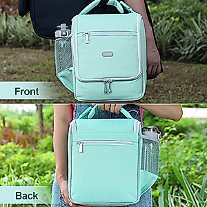 Amersun Lunch Box Kids, Insulated Lunch Bag Women Men, Cooler Bag for Teen Girls Boys Adult, Bento Box with Multi-Pocket for School Picnic Office Work, Easy to Clean (Spill-Resistant, Light Blue)