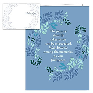 Heartfelt Sympathy Card Pack / 25 Note Cards Set / 5 Warm Comfort Designs / 4 5/8" x 6 1/4" Peace Note Cards/Made In The USA