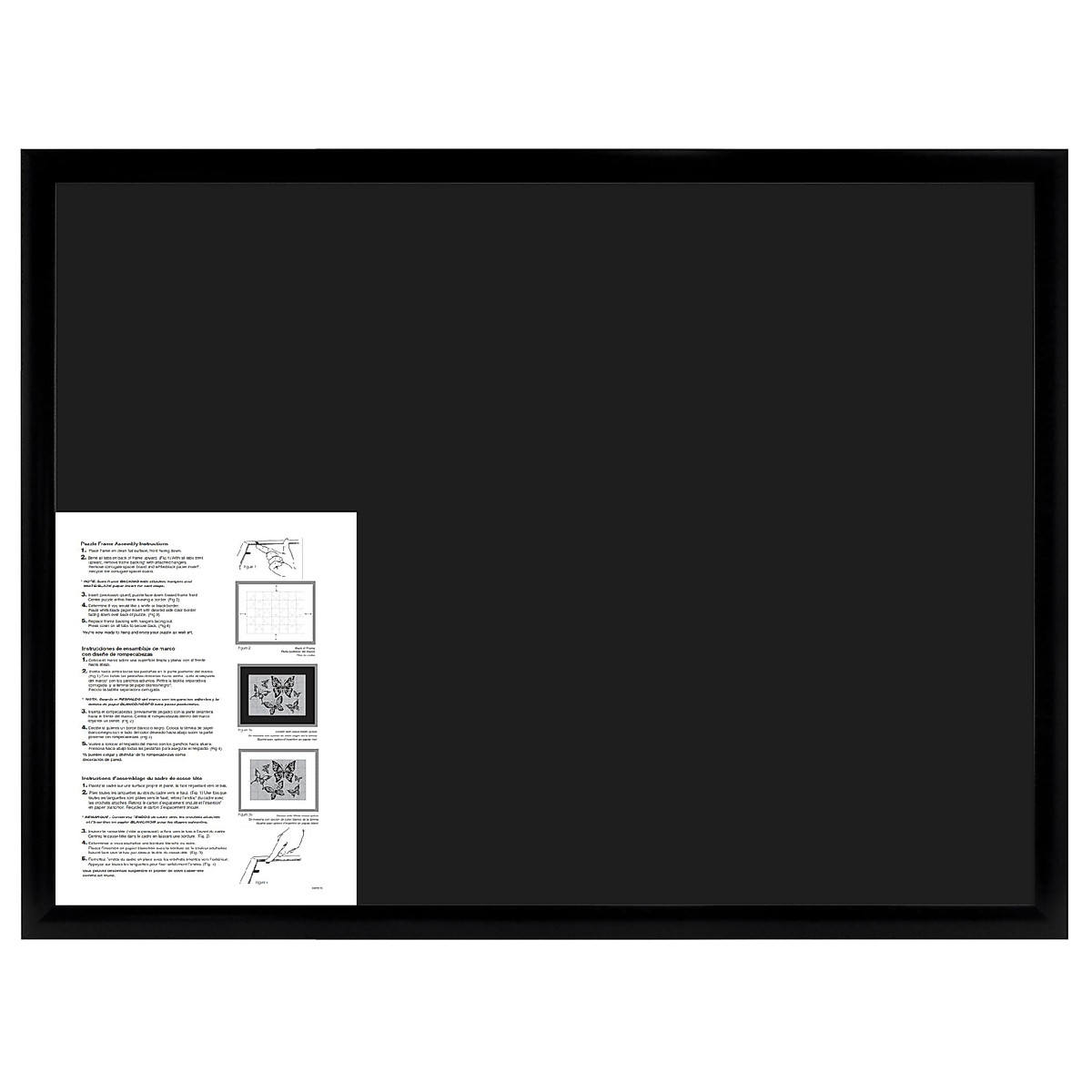 MCS Frame for Puzzles, Black, 20 x 27 in or smaller