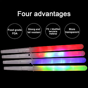 100 Pcs LED Cotton Candy Cones, Glowing Cotton Candy Sticks, 8 Patterns Colorful LED Cotton Candy Glow Sticks for Cotton Candy Maker, Reusable Safety Food Grade Material Marshmallow Sticks