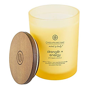 Chesapeake Bay Candle Scented Candle, Strength + Energy (Pineapple Coconut), Medium, Home Décor & PT41689 Candle, Medium Jar, Dream & Inspire, Home Décor