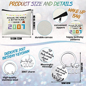 Didaey 14/16/17/18/19/22 Years Old Birthday Sweet Gift Makeup Bag 12 oz Tumbler Keychain Makeup Mirror for Daughter Bff Mother(17th Birthday)