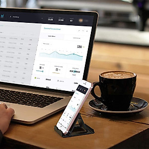 Foldable Portable and Angle Adjustable Phone Tablet Stand Holder for Desktop,Compatible with iPhone 15 14 13 12 11 iPad Pro Air Mini Kindle Galaxy Google PIXL (Large Size)