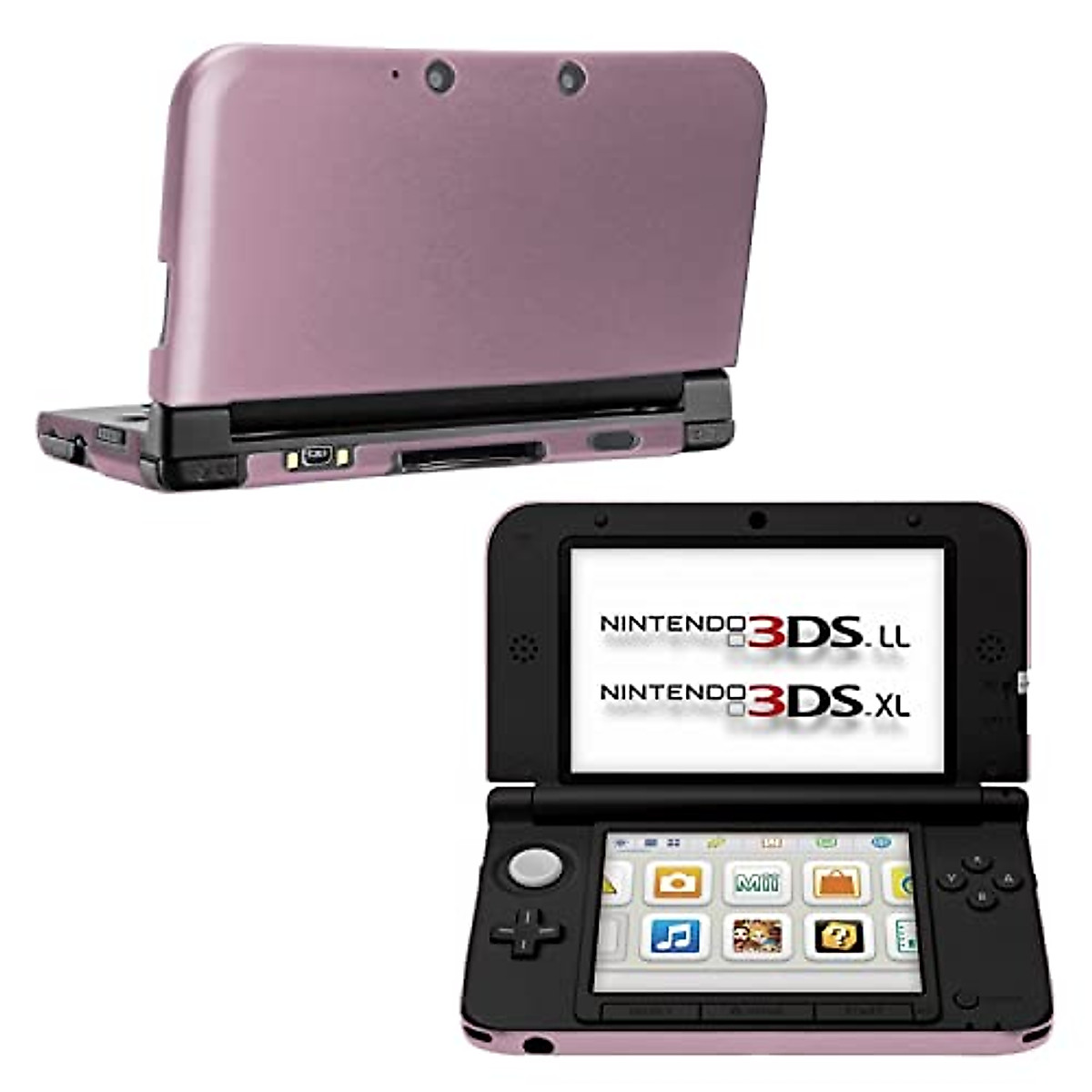 OSTENT Anti-shock Hard Metal Box Cover Case Shell for Nintendo 3DS XL LL (Pink)