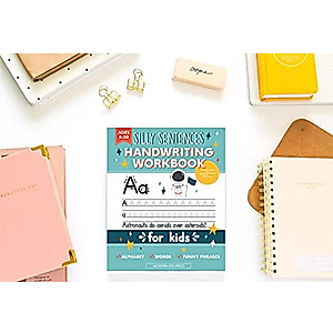 Handwriting Practice Book for Kids (Silly Sentences): Penmanship and Writing Workbook for Kindergarten, 1st, 2nd, 3rd and 4th Grade: Learn and Laugh by Tracing Letters, Sight Words and Funny Phrases