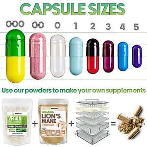 XPRS Nutra Size 2 Empty Capsules - 100 Count Empty Gelatin Capsules - Empty Pill Capsules - DIY Capsule Filling - Pure Bovine Pill Capsules Empty Gel Caps (Orange)
