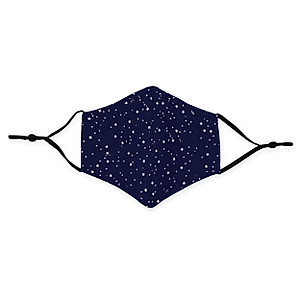 WEDDINGSTAR 3-Ply Adult Washable Cloth Face Mask Reusable and Adjustable with Filter Pocket - Starry Night