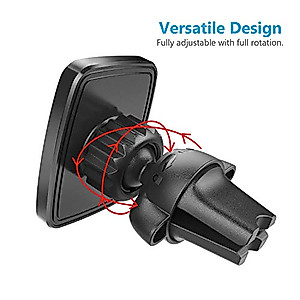 WixGear Magnetic Phone Car Mount, Universal Twist-Lock Air Vent Magnetic Car Phone Mount Holder, Phone Holder for Car Compatible with Cell Phones with Swift-Snap