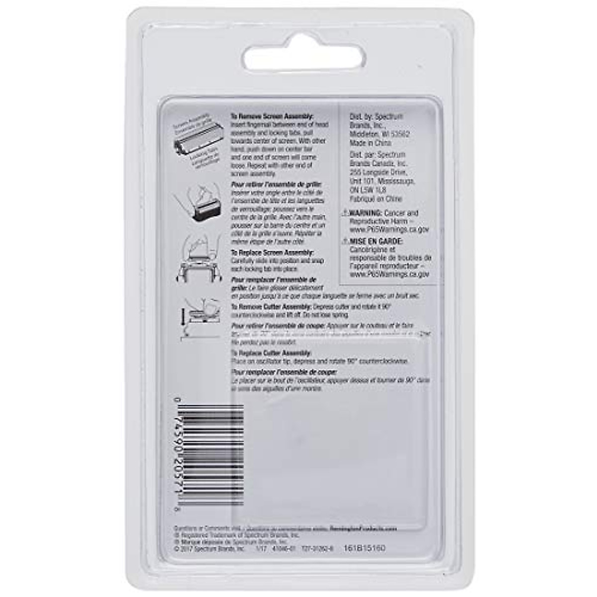 Remington SP-62 Foils and Cutters, Black