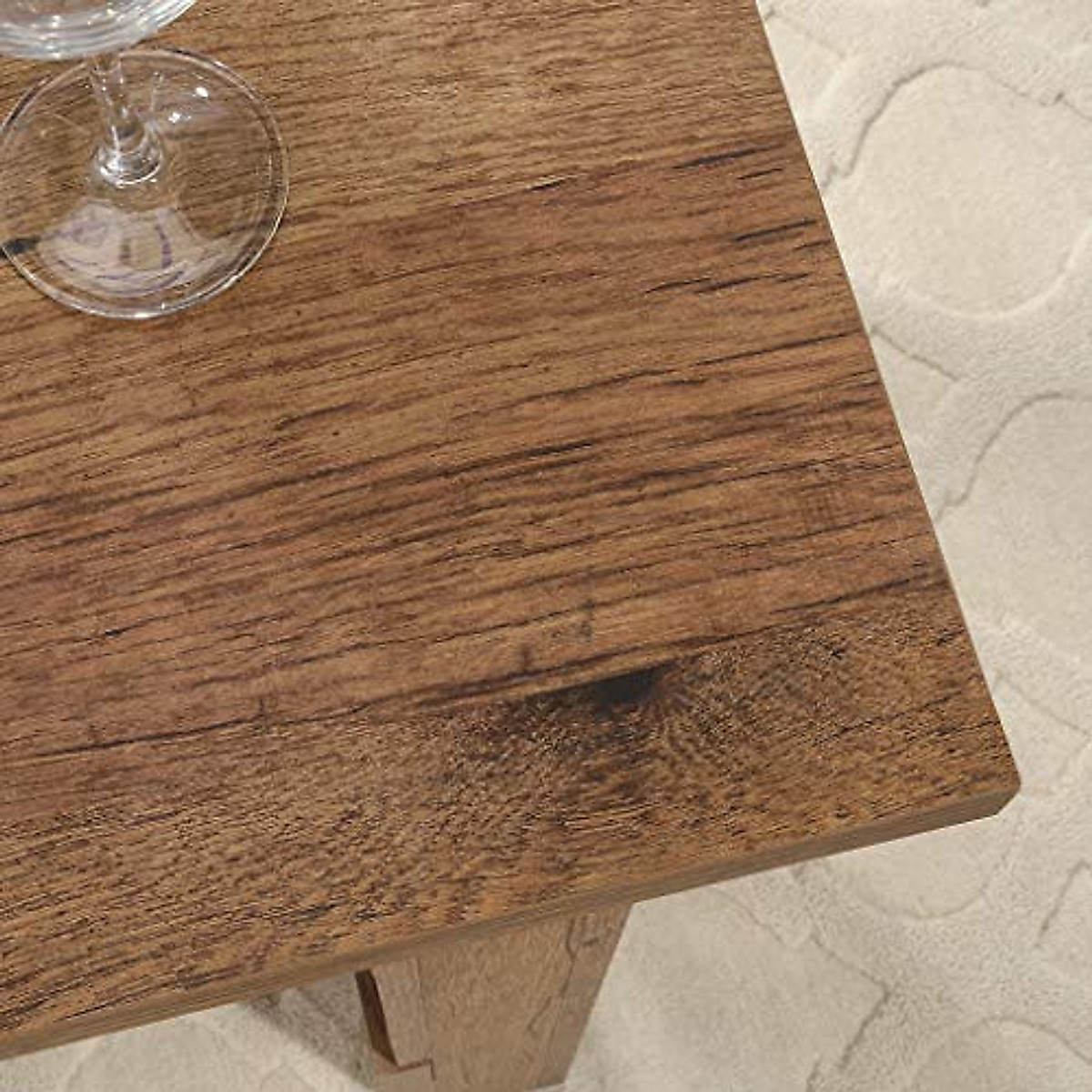 Sauder Boone Mountain Counter Height Dining Table, L: 25.59" x W: 55.12" x H: 35.39", Vintage Oak Finish