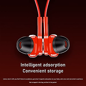 Neckband Bluetooth Headphones,HD Stereo Wireless Sports Earphones,Around Neck Bluetooth Headphones Noise Cancelling Mic,Magnetic Attraction