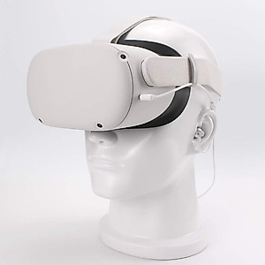 TNE in-Ear Headphones for Meta Quest 2 | HiFi Earphones Earbuds for Oculus Quest 2 VR Virtual Reality Gaming Headset Custom-Length Cable (White)