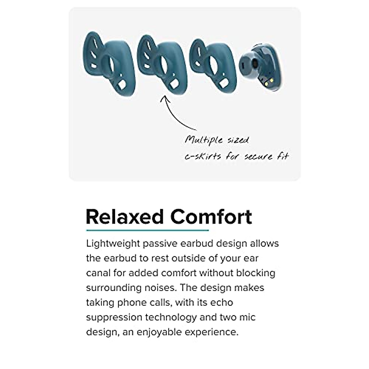 Cleer Goal Sport True Wireless Earbuds with 20 Hour Battery, for Workout and Exercise, Water and Sweat Resistant, Touch Controls, and High Audio Quality and Bass, Stone