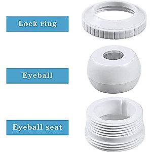PoolSupplyTown Pool Spa 1/2" Opening Hydrostream Return Jet Fitting SP1419C with 1-1/2" Inch MIP Thread Replacement for Hayward SP1419C (5 Pack)