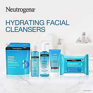 Neutrogena Hydro Boost Lightweight Hydrating Facial Gel Cleanser, Gentle Face Wash & Makeup Remover with Hyaluronic Acid, Hypoallergenic & Paraben-Free, 7.8 fl. oz