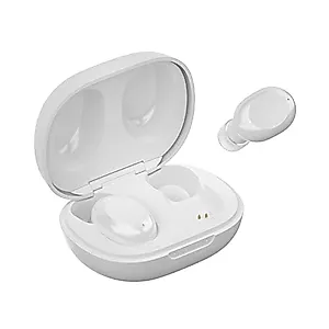 ABRAMTEK Mini Wireless Earbuds for Small Ears, E9 Tiny in-Ear Bluetooth Headphones, ENC Noise Cancelling, Touch Control, USB-C Charging Case, IPX7 Waterproof (White)