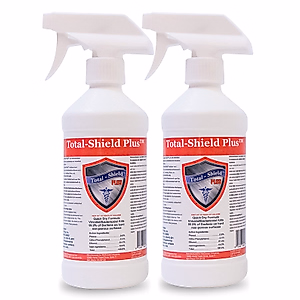 Total-Shield Plus Multi-Purpose Disinfectant Spray, 24 Hour Antibacterial, Lemon Scented, (2 Pack) 16 fl oz